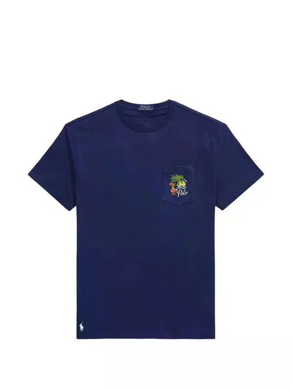 Polo Ralph Lauren Logo-embroidered Pocket T-shirt - Blue