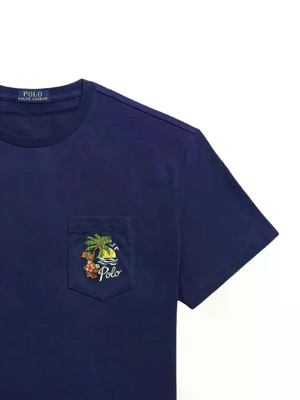 Polo Ralph Lauren Logo-embroidered Pocket T-shirt - Blue