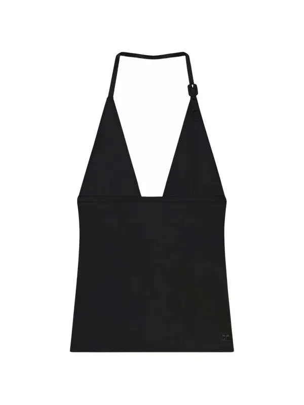 COURREGES Bikini-style Jersey Top - Black