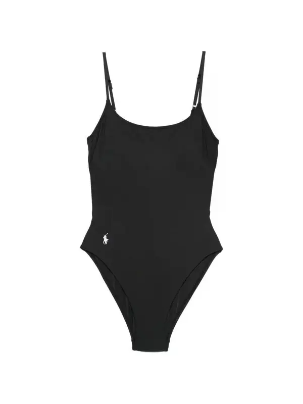 Polo Ralph Lauren Logo-embroidered Swimsuit - Black