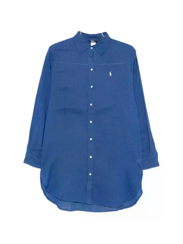 Polo Ralph Lauren Polo Pony Boyfriend Shirt - Blue