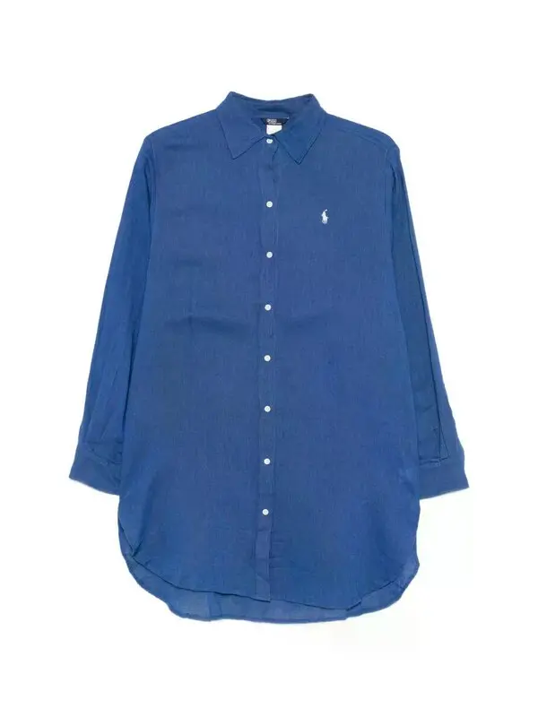 Polo Ralph Lauren Polo Pony Boyfriend Shirt - Blue