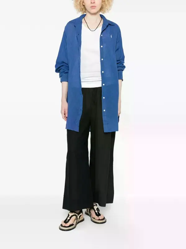 Polo Ralph Lauren Polo Pony Boyfriend Shirt - Blue