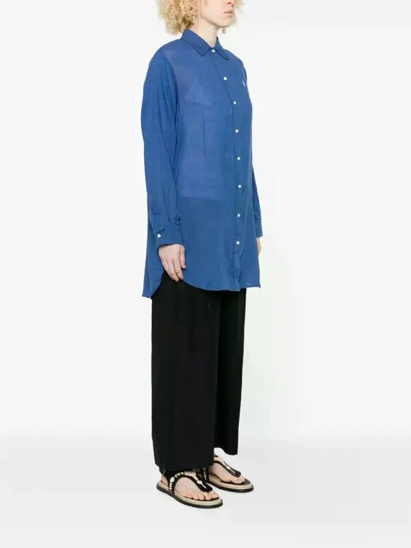 Polo Ralph Lauren Polo Pony Boyfriend Shirt - Blue