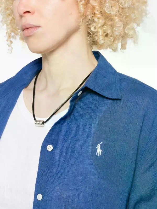 Polo Ralph Lauren Polo Pony Boyfriend Shirt - Blue