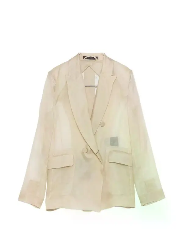 Max Mara Slogan Double-breasted Blazer - Neutrals