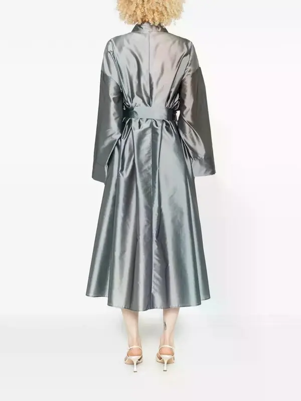 Max Mara Anna Tie-waist Maxi Shirt Dress - Grey