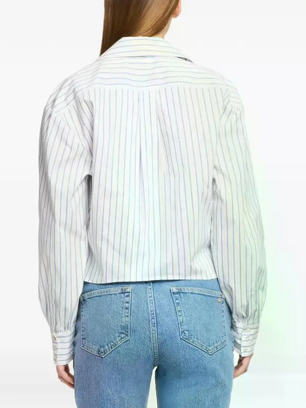 Cinq À Sept Embellished Striped Tie Top