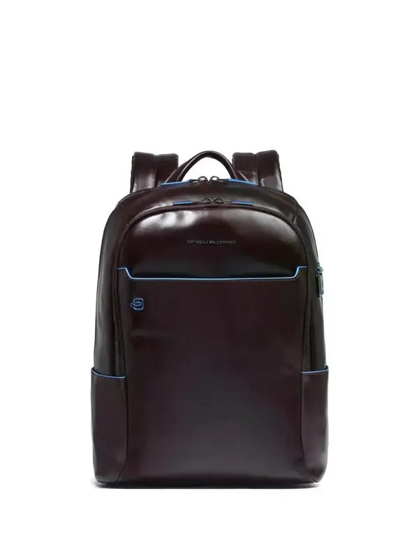 PIQUADRO Leather Laptop Backpack - Brown