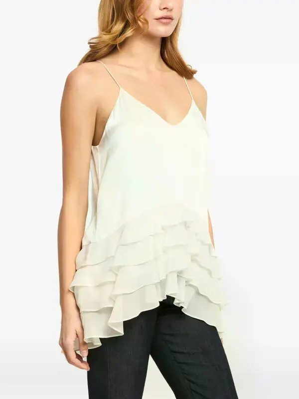 Cinq À Sept Ruffled V-neck Top