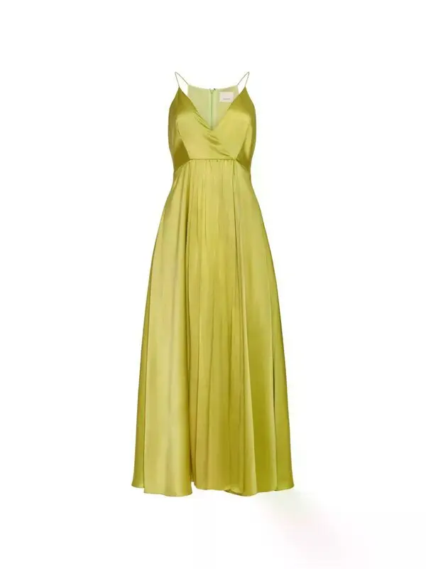 Cinq À Sept V-neck Pleated Dress - Green