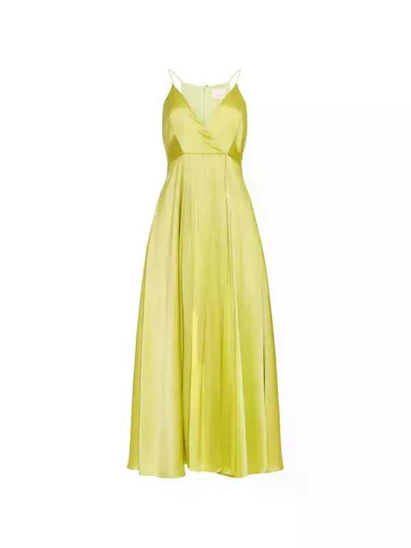 Cinq À Sept V-neck Pleated Dress - Green