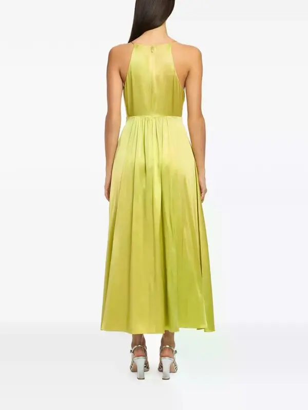 Cinq À Sept V-neck Pleated Dress - Green