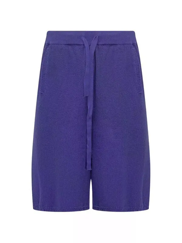LANEUS Knitted Bermuda Shorts - Blue