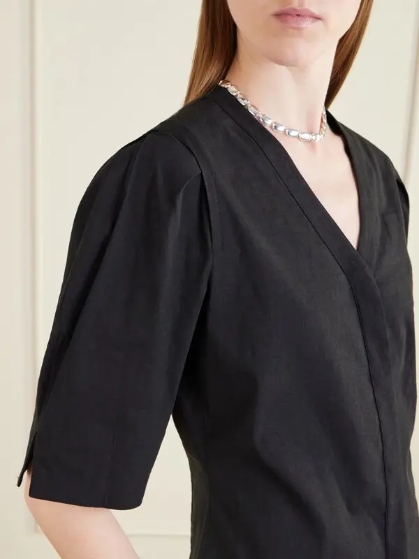 Theory Linen-blend Blouse