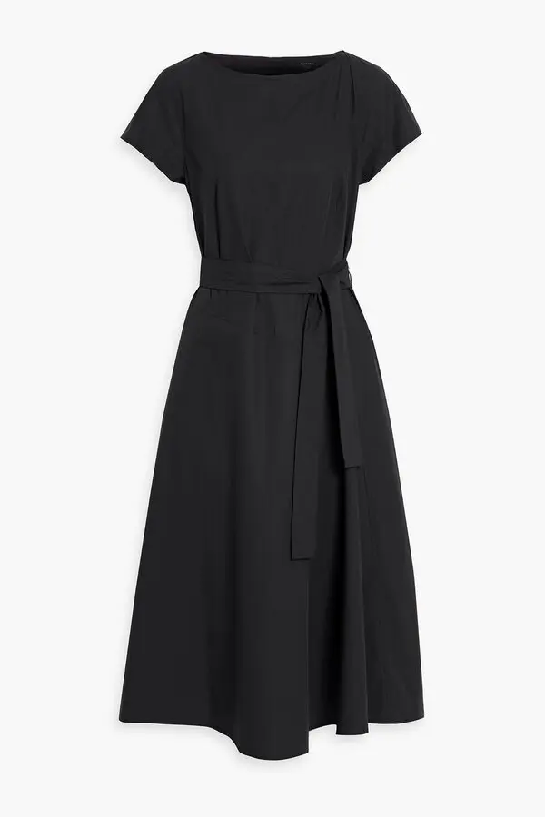 Max Mara Magma Cottonpoplin Midi Dress - Black