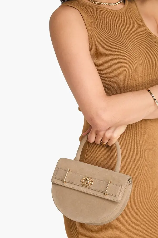 Simkhai Suede Crossbody Bag - Beige