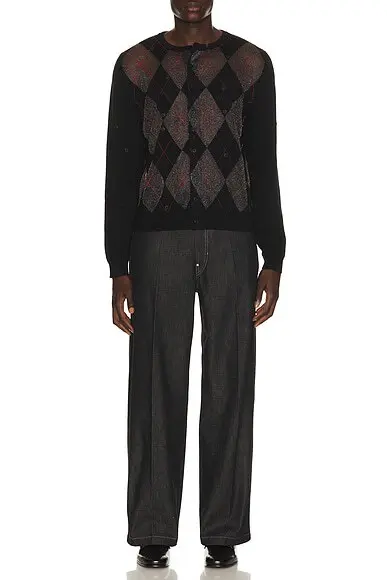 SPENCER BADU Argyle Knit Cardigan