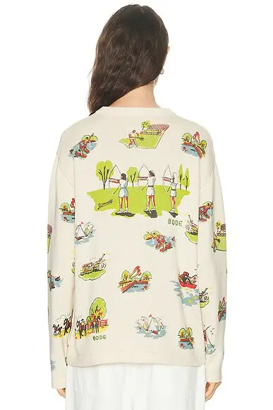 BODE Embellished Wool Cotton Cardigan