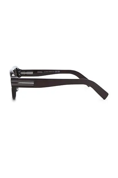 Zegna Geometric Sunglasses - Brown
