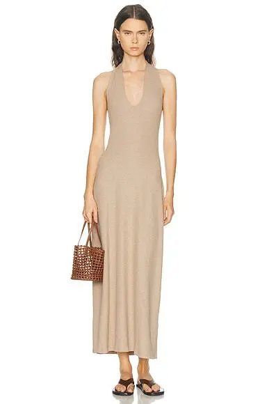 LESET Halter Maxi Dress