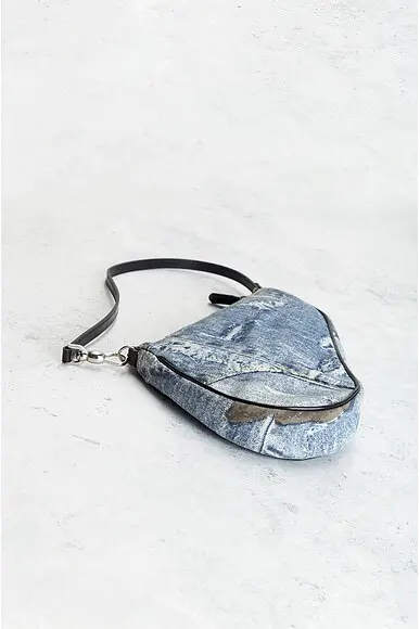 Dior Denim Saddle Bag - Blue