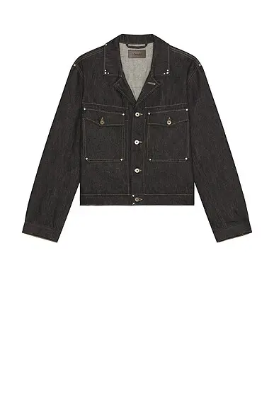 LEMAIRE Studded Denim Trucker Jacket