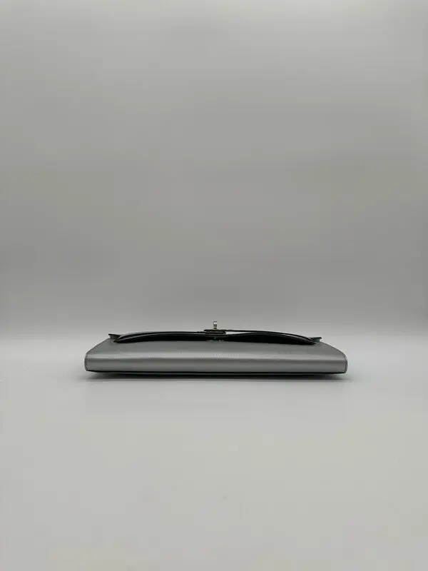Hermès Kelly Clutch Chevre Palladium Hardware - Argent
