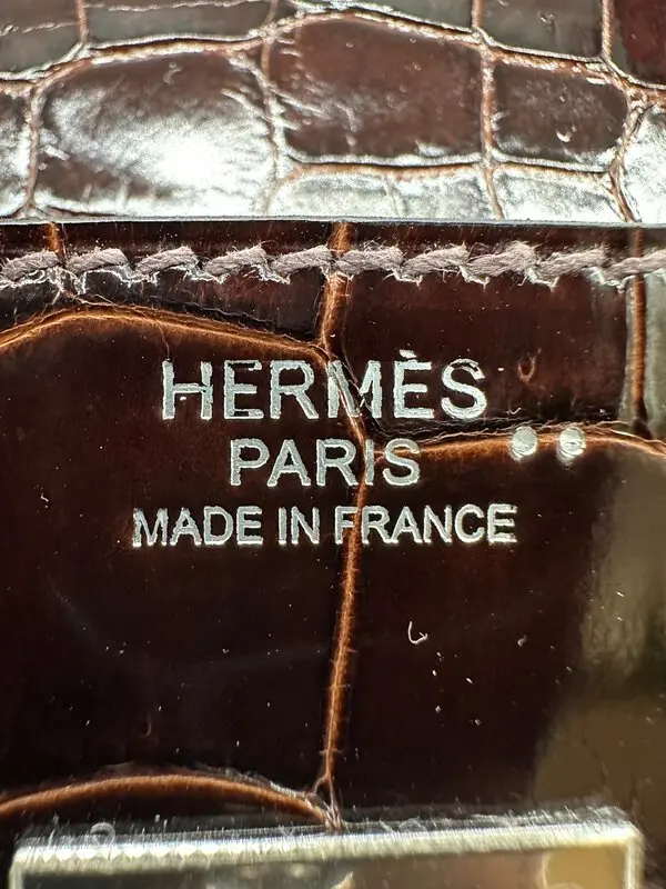 Hermès Birkin Havana Shiny Niloticus With Palladium Hardware