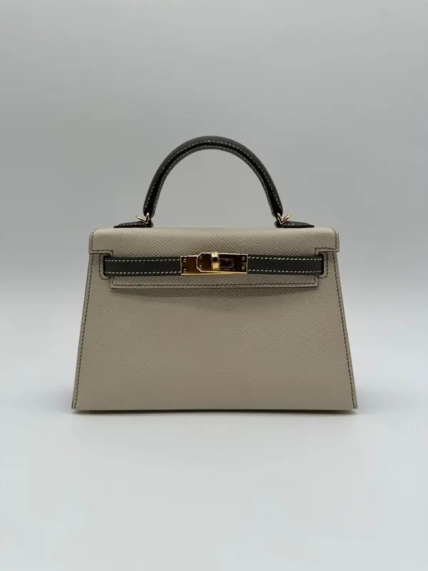 Hermès Mini Kelly 20cm Epsom With Gold Hardware - White