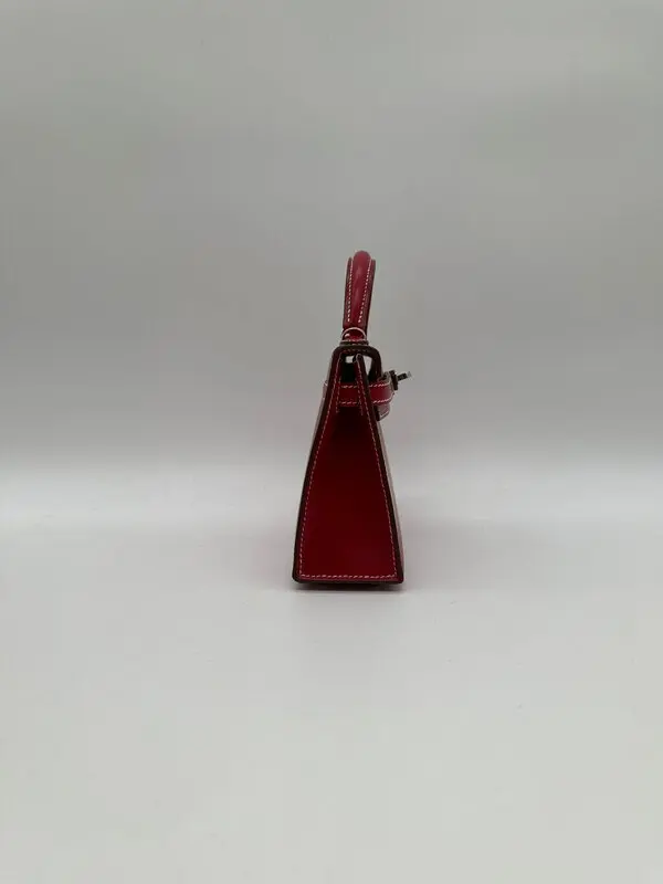 Hermès Mini Kelly Rouge Piment Box Leather - Red