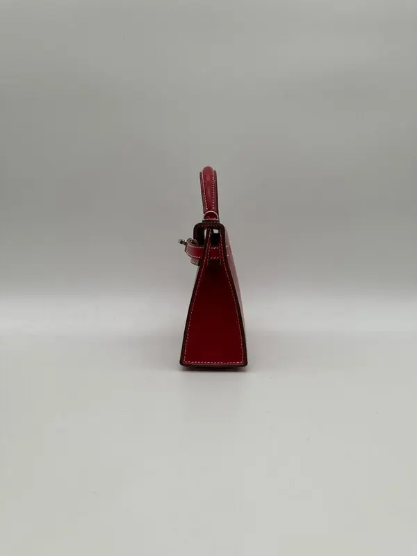 Hermès Mini Kelly Rouge Piment Box Leather - Red
