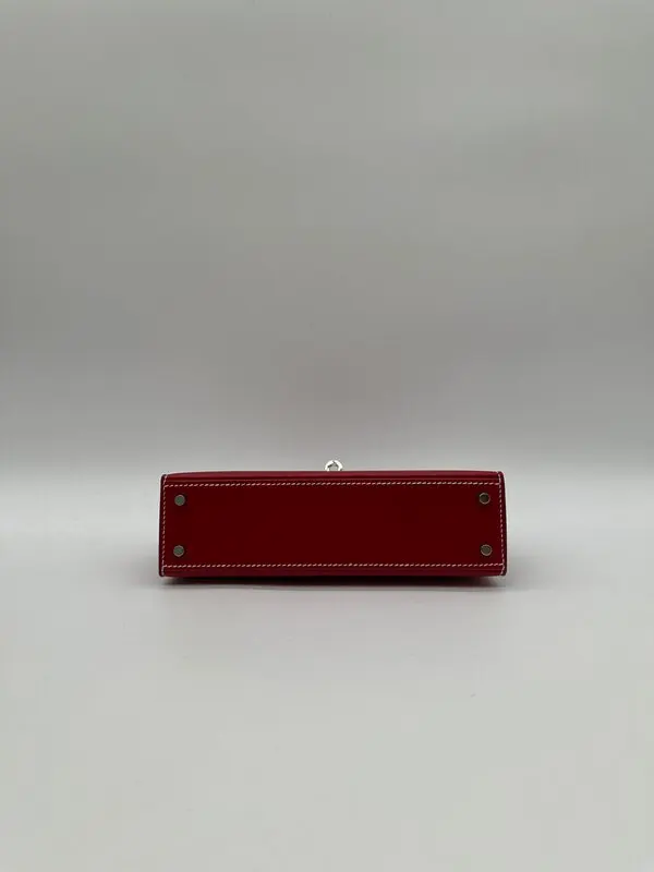 Hermès Mini Kelly Rouge Piment Box Leather - Red