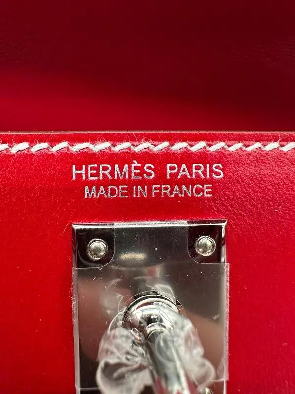 Hermès Mini Kelly Rouge Piment Box Leather - Red