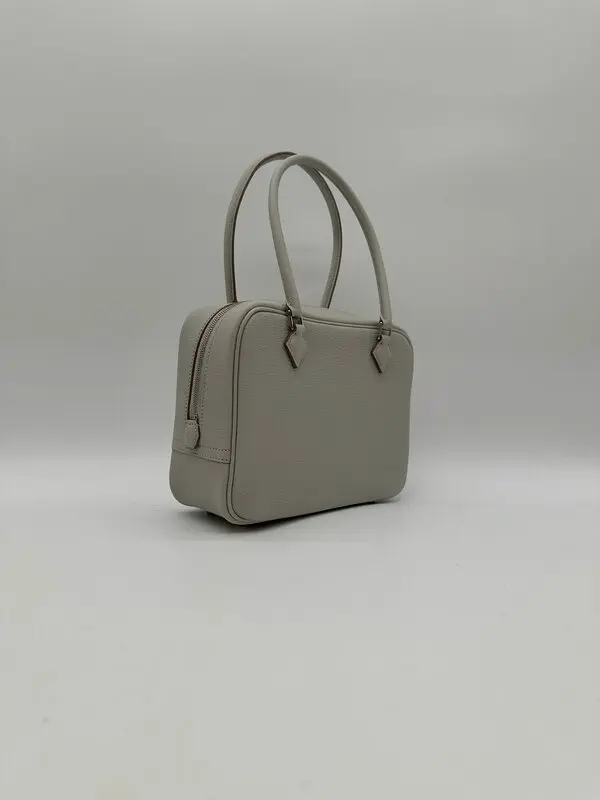 Hermès Plume Chevre Gris Perle