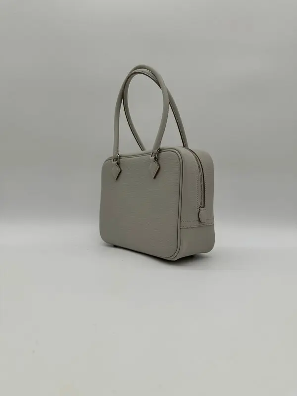 Hermès Plume Chevre Gris Perle