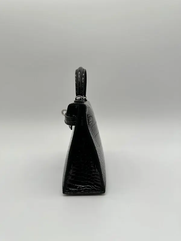 Hermès Mini Kelly Alligator Handbag - Black