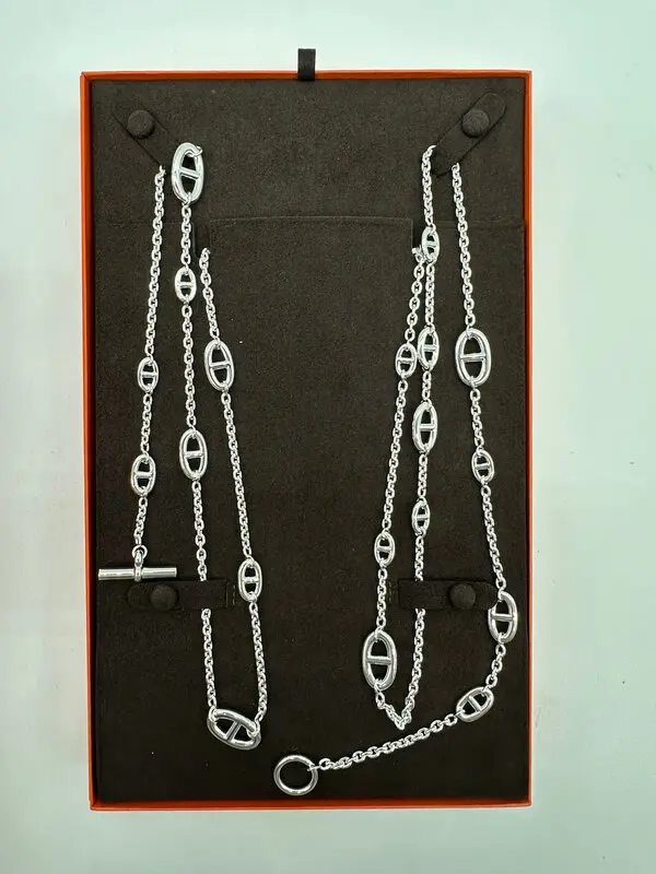 Hermès Farandole Long Necklace - Silver