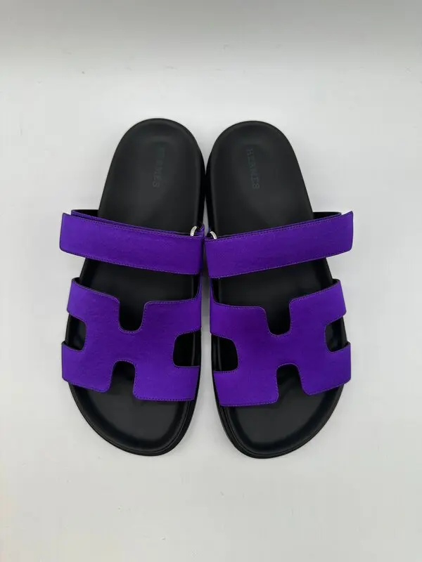 Hermès Satin Chypre Sandal - Purple