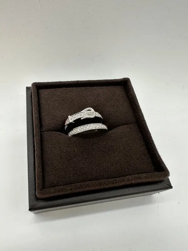 Hermès Etriviere Diamond Ring - Silver