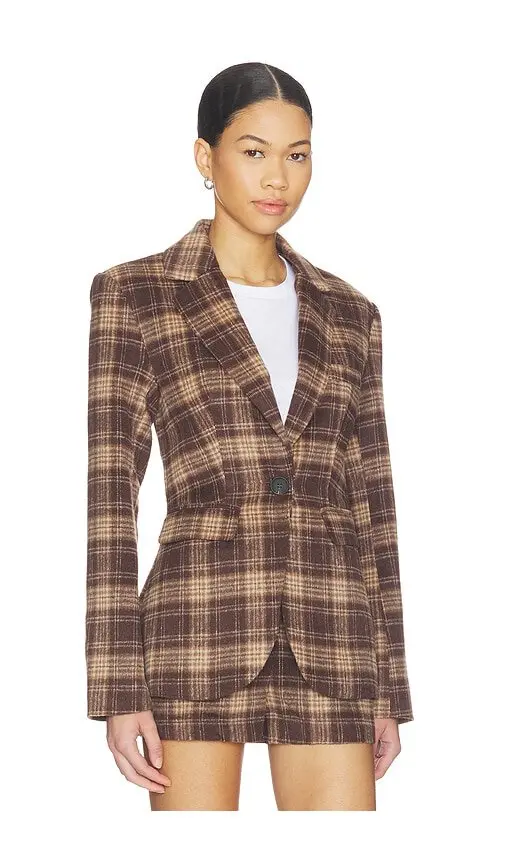4TH & RECKLESS George Blazer Checked Pattern