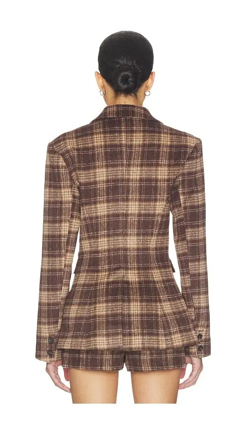 4TH & RECKLESS George Blazer Checked Pattern