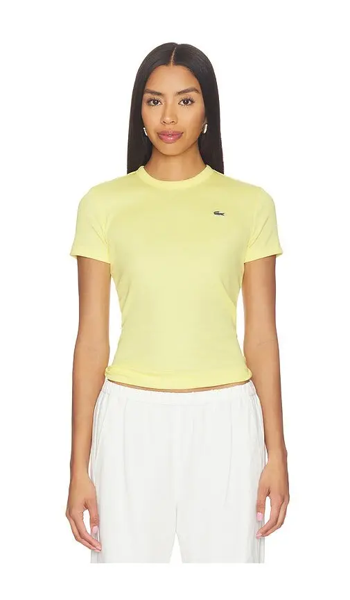 Lacoste Slim Fit Cotes Tee - Yellow