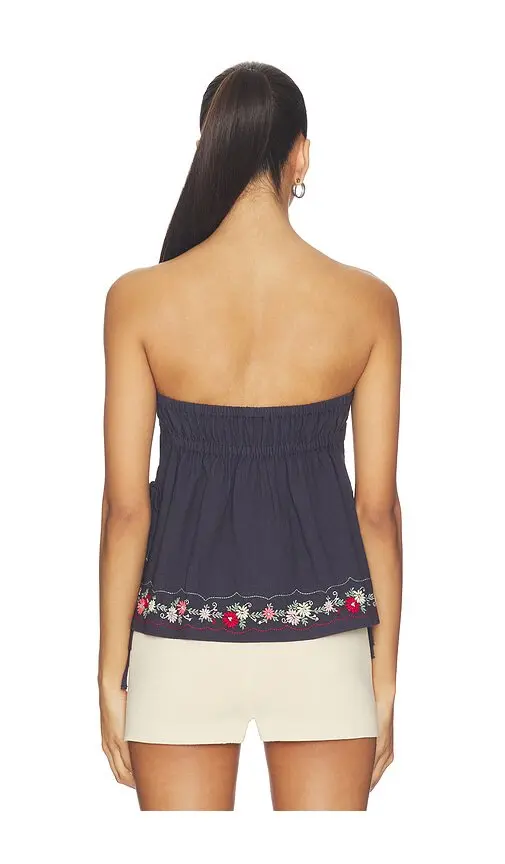 Free People Doily Days Tube Top - Navy Combo