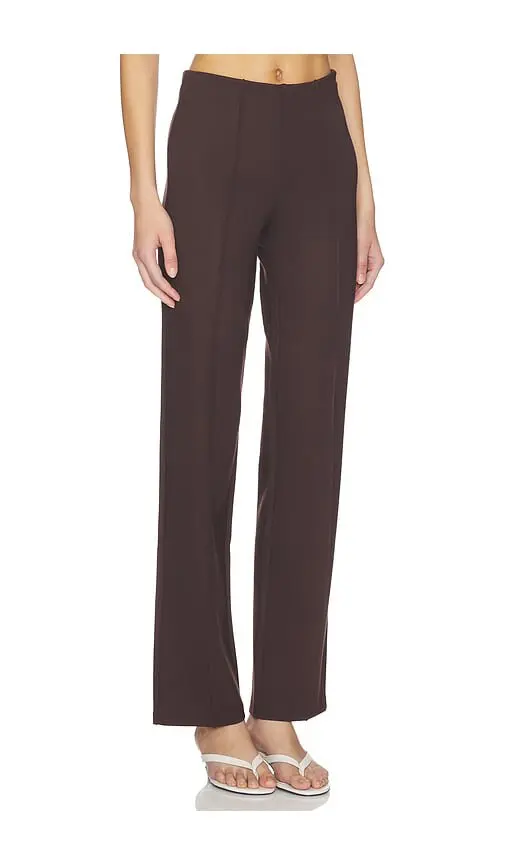 SKIMS High Waist Pintuck Straight Pant - Espresso