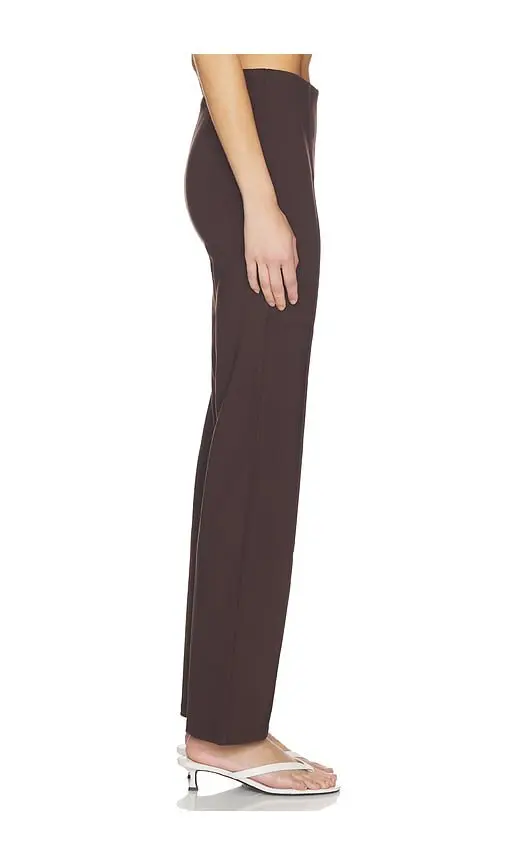 SKIMS High Waist Pintuck Straight Pant - Espresso