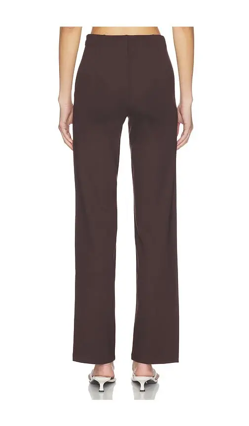 SKIMS High Waist Pintuck Straight Pant - Espresso