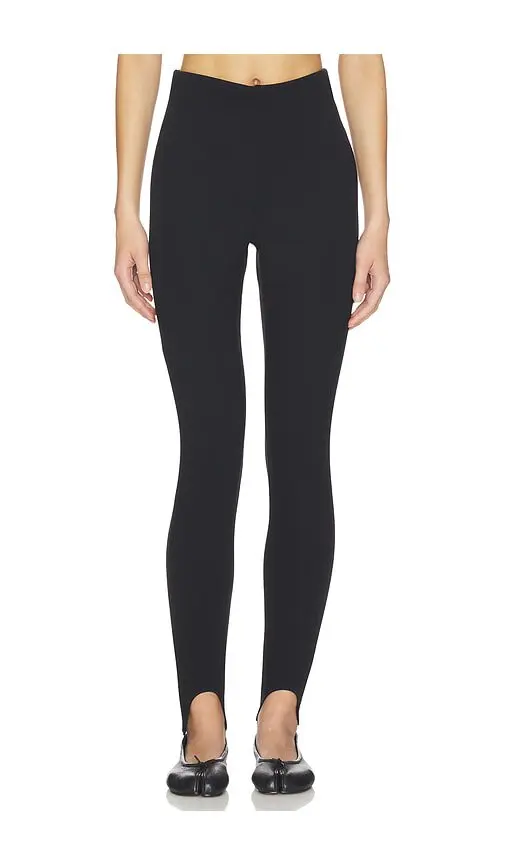 SKIMS Essential High Waist Stirrup Legging In Black - Obsidian