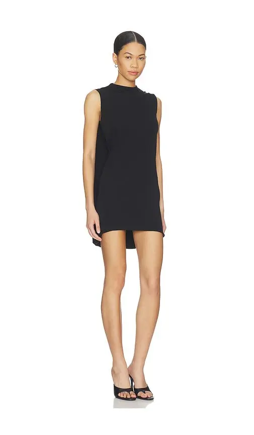 Alexander Wang Fitted Mini Dress With Draped Back - Black