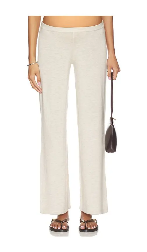 Hatch The Celeste Knit Pant - Oat Melange